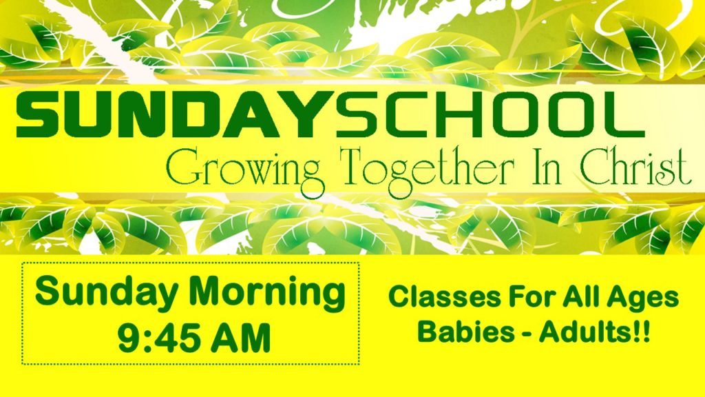 Sunday School time – Immanuel Baptist Church