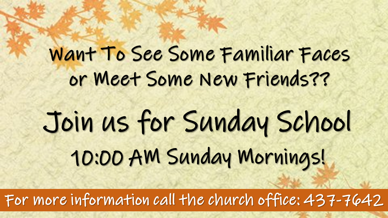 Sunday School – front page – Immanuel Baptist Church